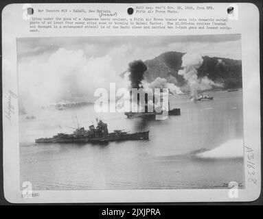 Rabaul under air attack Stock Photo - Alamy