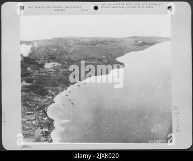 A heavy concentration of Japanese vessels at Rabaul, New Britain was ...