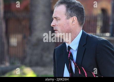 Forensic psychiatrist Dr Adam Martin (left) leaves the Darlinghurst ...