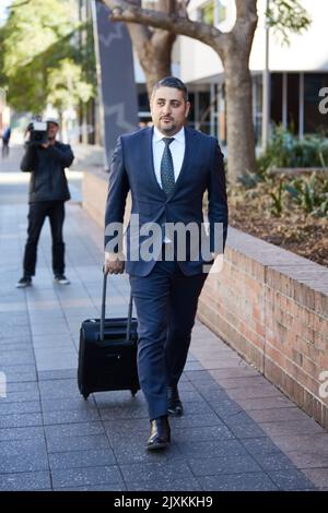 Leo Premutico, the lawyer for Yusuf Nazlioglu and Ahmad Doudar, leaves ...