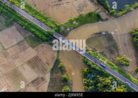 Aerial view of Dhaka-Sylhet highway at Sutang Stock Photo - Alamy