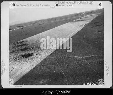 Bomb Damage To Airdrome Near Pisa, Italy Stock Photo - Alamy