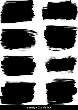 Black ink splatters set with round shapes and chaotic edges. Features ...