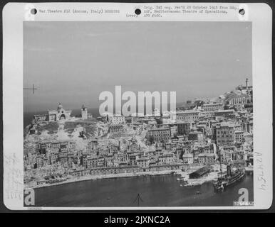 Shipping And Harbor Damage At Ancona, Italy, After Attacks By The 12Th ...