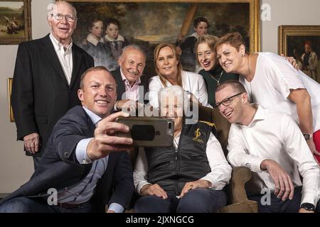 (Back, L-R) Alan Moffat, Sam Coffa, Wendy Botha and Robyn Maher (front ...