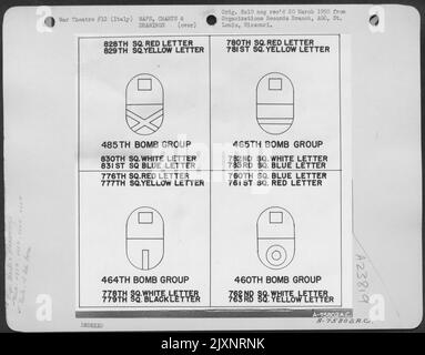 Aircraft Markings Of Planes Of The 15Th Air Force Stock Photo - Alamy