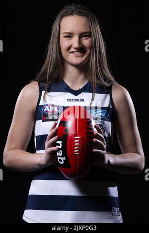 Georgia Clarke of the Cats poses for a photograph during the 2018 AFLW ...