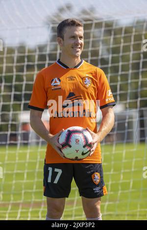 Brisbane Roar captain Matt McKay poses for a portrait before a team ...