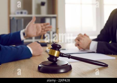 Professional legal consultation meeting between lawyer and client in ...