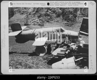 The Viper, a piloted, rocket-propelled missile, is placed on launching ...