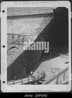 Underground Factory At Muhldorf, Germany, Showing Steel Reinforcements ...