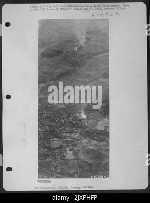 Smoking Under Us Artillery Fire, Nazi Town Of Julich, Germany Was ...
