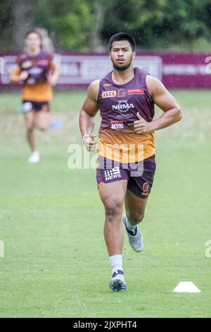 Brisbane Broncos player Payne Hass is seen during a team training ...