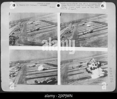 Low level strafing of enemy airdromes by fighter planes of the Eighth ...