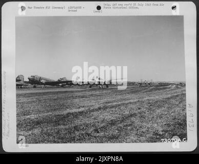 Lockheed P-38'S Take Off From La Senia Airfield In Algeria, North ...