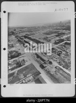 Low Altitude Reconnaissance Photograph Of Kothen, Germany Stock Photo ...