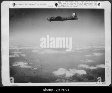 A Boeing B-17 "Flying Fortress" Of The 452Nd Bomb Group Drops Its ...