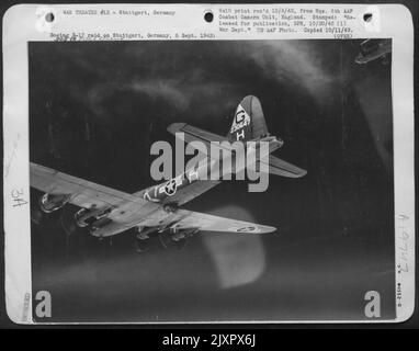 Boeing B-17 raid on Stuttgart, Germany, 6 Sept. 1943 Stock Photo - Alamy