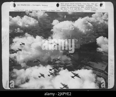 Boeing B-17 raid on Stuttgart, Germany, 6 Sept. 1943 Stock Photo - Alamy