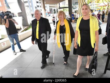 Linda Mason, the sister of victim Annette Mason, is seen arriving at ...