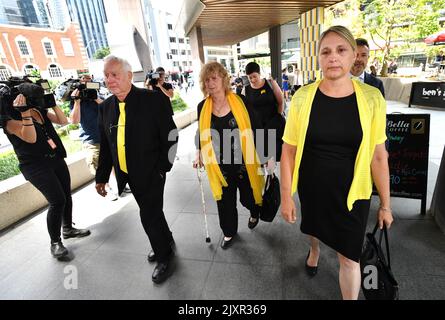 Linda Mason, the sister of victim Annette Mason, is seen arriving at ...