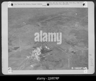 Smoke Rises From Exploding Bombs Which Have Hit Their Targets On An ...