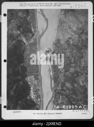 Bombs From Martin B-26 Marauders Of The 12Th Air Force Fall On ...