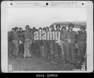 Troops Of The 439Th Troop Carrier Group Prepare To Board The Cg-4 ...