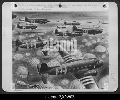 Invasion drawing by Capt. Creekmore Stock Photo - Alamy
