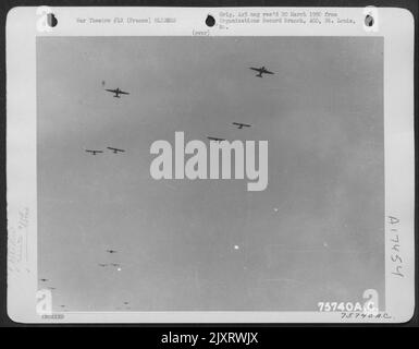 Douglas C-47's And Cg-4 Gliders Of The 439Th Troop Carrier Group Lined ...
