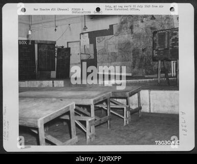Briefing Room Of The 410Th Bomb Group At A 9Th Air Force Base In ...