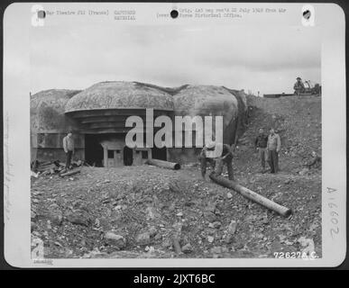 German Military Installations At Normandy Beach, France. Taken 22 June ...