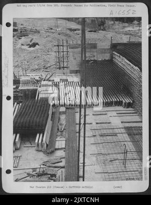 This photograph of German rocket installations, reported unfinished ...