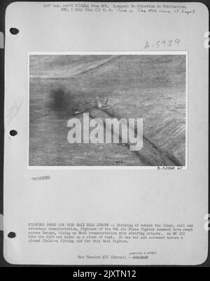 FIGHTERS SWEEP LOW OVER NAZI HELD EUROPE--Striking at behind the lines ...
