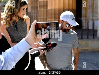 Russell Weribone leaves the Magistrates Court in Adelaide, Tuesday ...