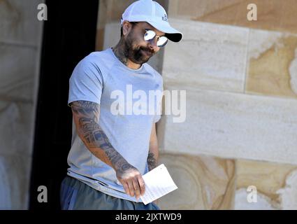 Russell Weribone leaves the Magistrates Court in Adelaide, Tuesday ...