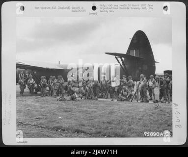 Troops Of The 439Th Troop Carrier Group Await The Signal To Board The ...