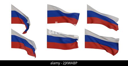 3d label ribbon. Glossy blue blank plastic banner for advertisment ...