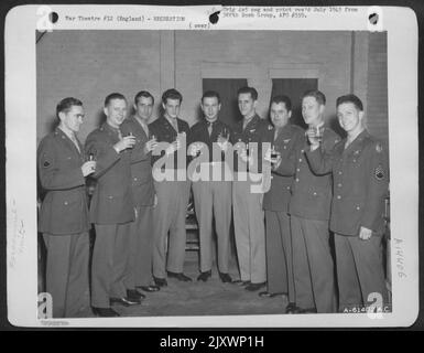 Crew Of The 560Th Bomb Squadron, 388Th Bomb Group Beside A Boeing B-17 ...