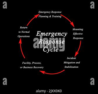 Components of Emergency Response Cycle Stock Photo - Alamy
