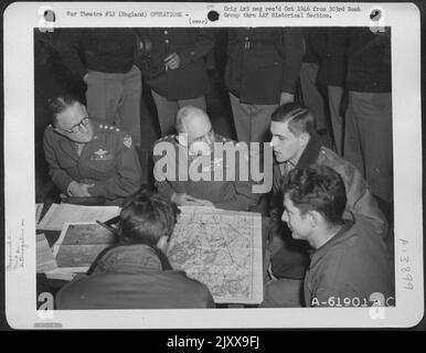 General Carl Spaatz And Lt. General Jimmy Doolittle Discuss Results Of ...