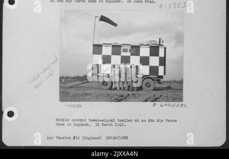 Mobile Control Tower-Signal Trailer Of The 490Th Bomb Group At An ...