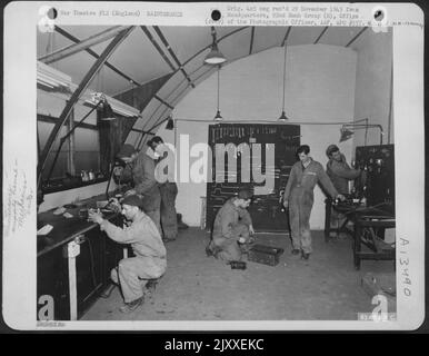 Maintenance Men Of The 92Nd Bomb Group At Work On A Boeing B-17 Flying ...
