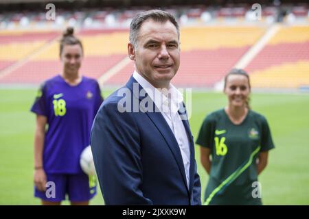 Ante Milicic poses for a portrait at Suncorp Stadium with Matilda ...