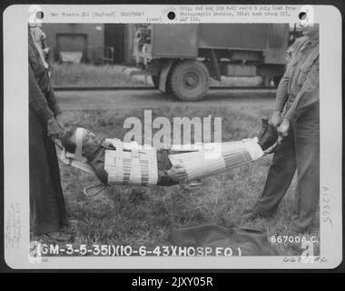 A Semi-Rigid Litter That Is Wrapped Splint-Like Around A Wounded Airman ...