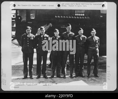 A Ground Crew Of The 68Th Bomb Squadron, 44Th Bomb Group, Pose Beside ...