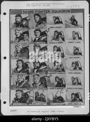 Composite Of Pilots Of The 383Rd Fighter Squadron, 364Th Fighter Group ...
