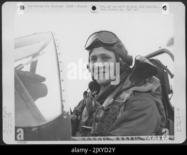 A Pilot Of The 364Th Fighter Group, 67Th Fighter Wing, Poses Beside His ...