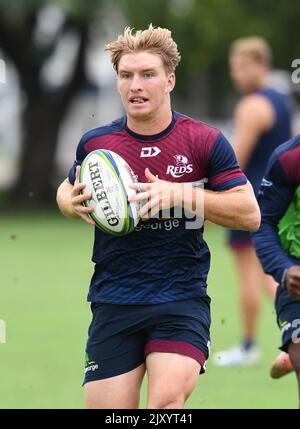 Queensland Reds player Tate McDermott is seen during training in ...