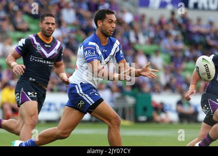 Reimis Smith of the Storm during the NRL Round 11 match between the ...